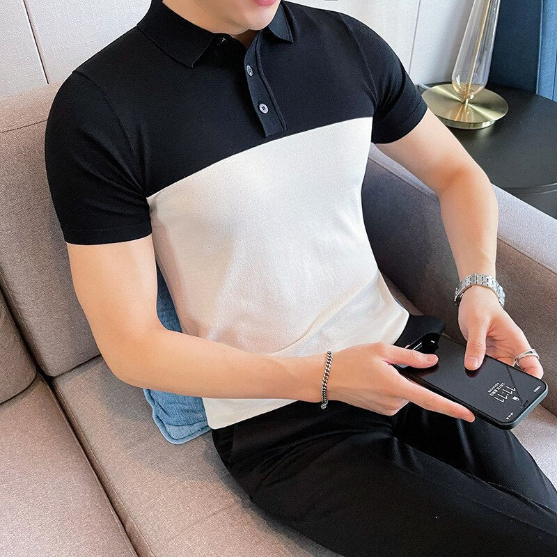 Alphabonix Bicolor Polo T-Shirt